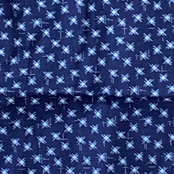 Aizome | Art | Vintage Japanese Textile Fabric Aizome Indigo Blue Cross ...